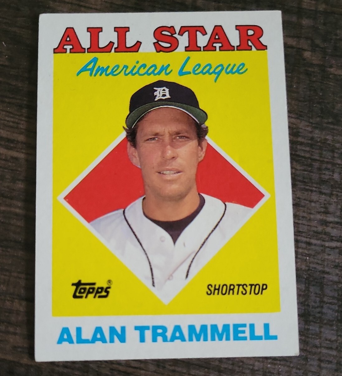 1988 Topps Alan Trammell All Star Baseball Card Detroit Michigan Tigers ...