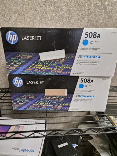 Lot of 2 Genuine OEM HP Laserjet 508A Cyan Toner Print Cartridge for ...