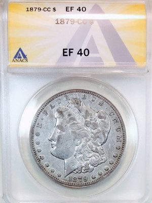 1879 CC MORGAN ANACS XF40! MEGA RARE CC! PRICE GUIDE BID $1950! PQ++WOW ...