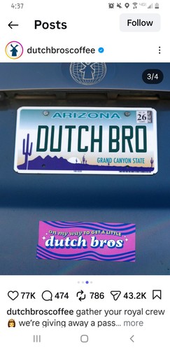Dutch Bros Passenger Princess "On My Way" Magnet Nov 2025 - Extremely ...