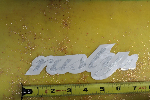 RUSTY Surfboards Clear Silver Glitter Sexy Girls OG RU2 Vintage Surfing ...