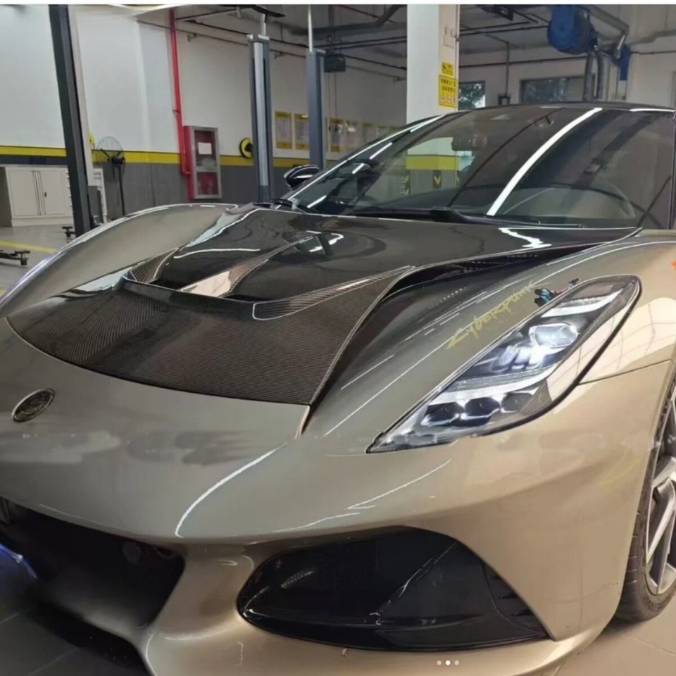 For Lotus Emira 2023-2025 Dry Carbon Fiber V Style Front Hood Vented ...