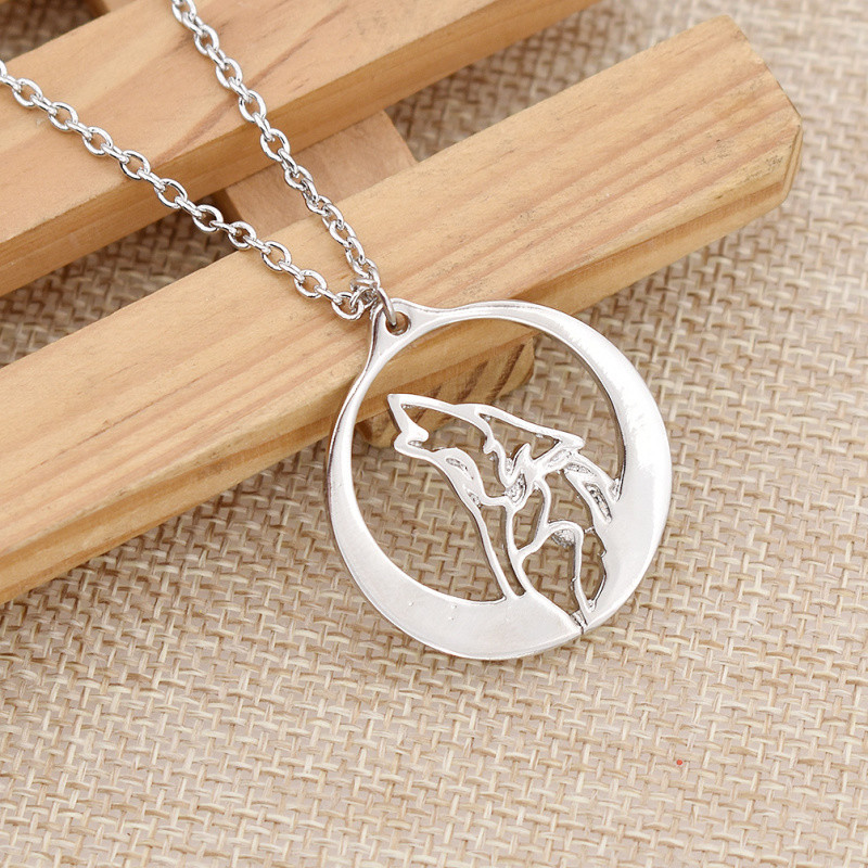 Howling Wolf Pendant Chain Necklace Vintage Jewelry Charm Gift ...