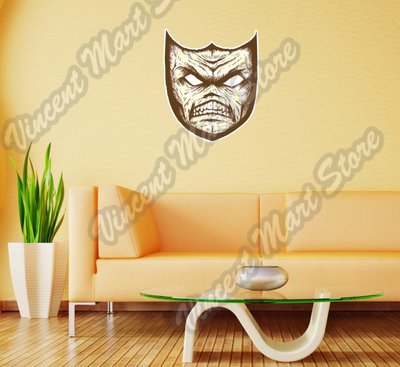 Scary Devil Evil Mask Angry Hell Wall Sticker Room Interior Decor 20 ...