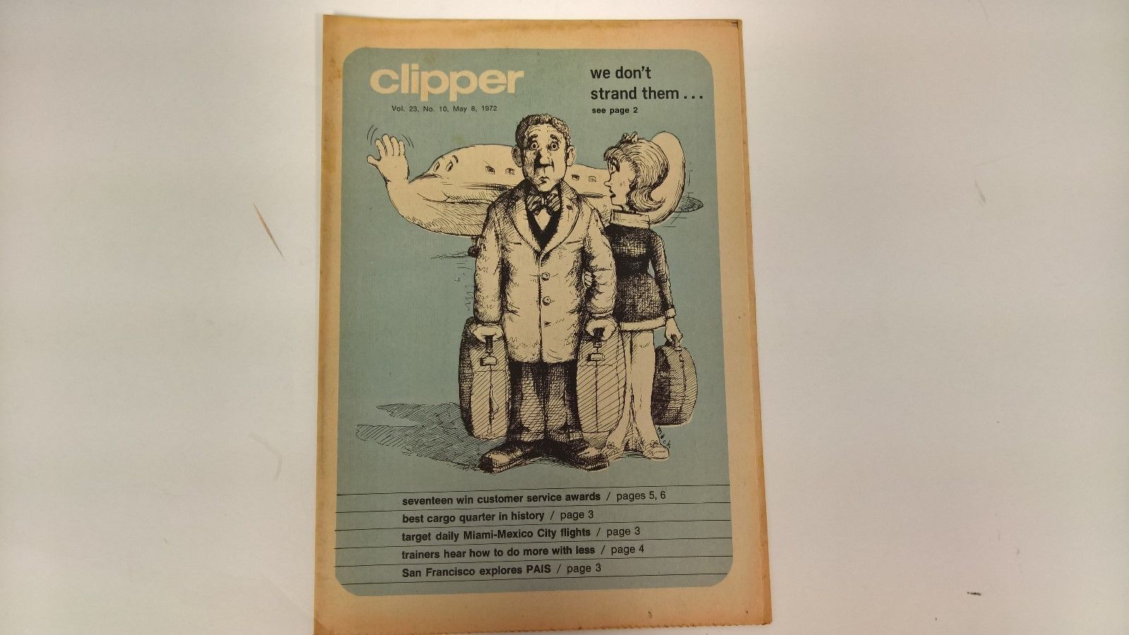 Pan Am Clipper Employee Magazine May 1972 Old Version Miami to Mexico ...