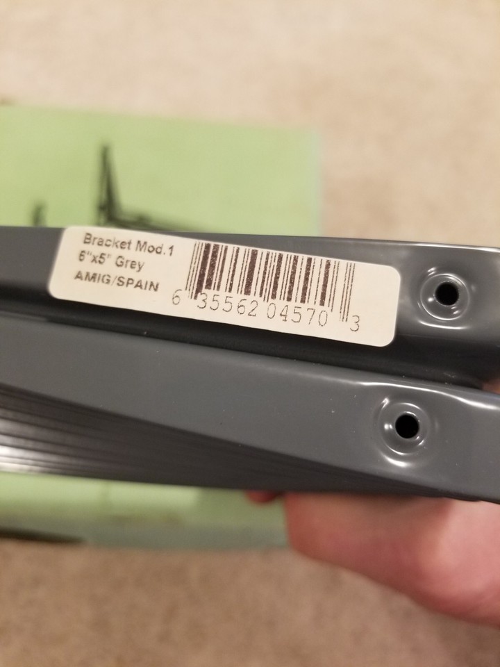 Amig Spain 100 lbs. Load Shelf Brackets. 5 x 6 in. Lot of 10. Not cheap ...