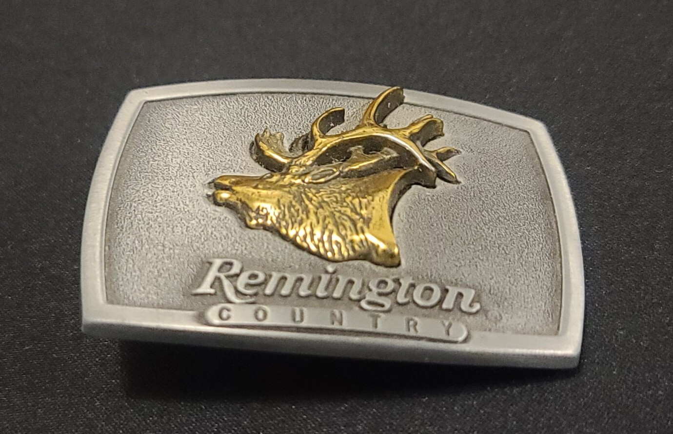 Remington Country "Bugling Elk" Brass Belt Buckle Sid… - Gem