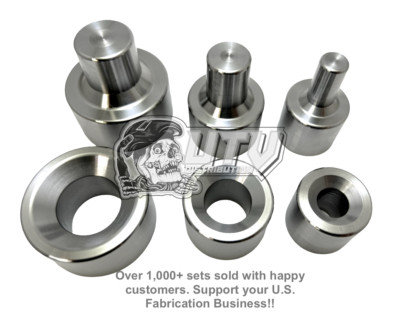 Dimple Die Set 3 Piece Set 1/2" 3/4" 1" metal fabrication tools hole ...