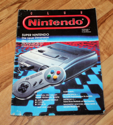 1992 Club Nintendo Magazine SNES Super Mario World Mega Man 3 Metroid ...