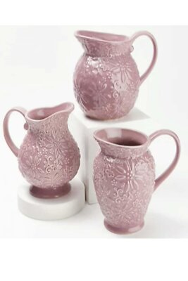 Temp-tations 3-pack Classic Sculptural Mini Pitchers Plum | eBay