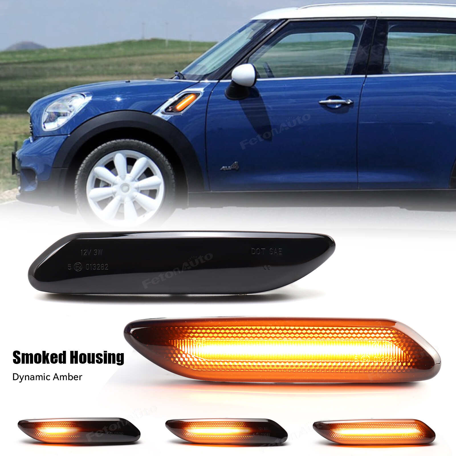 For Mini Cooper R60 R61 Countryman Sequential LED Side Marker Turn ...