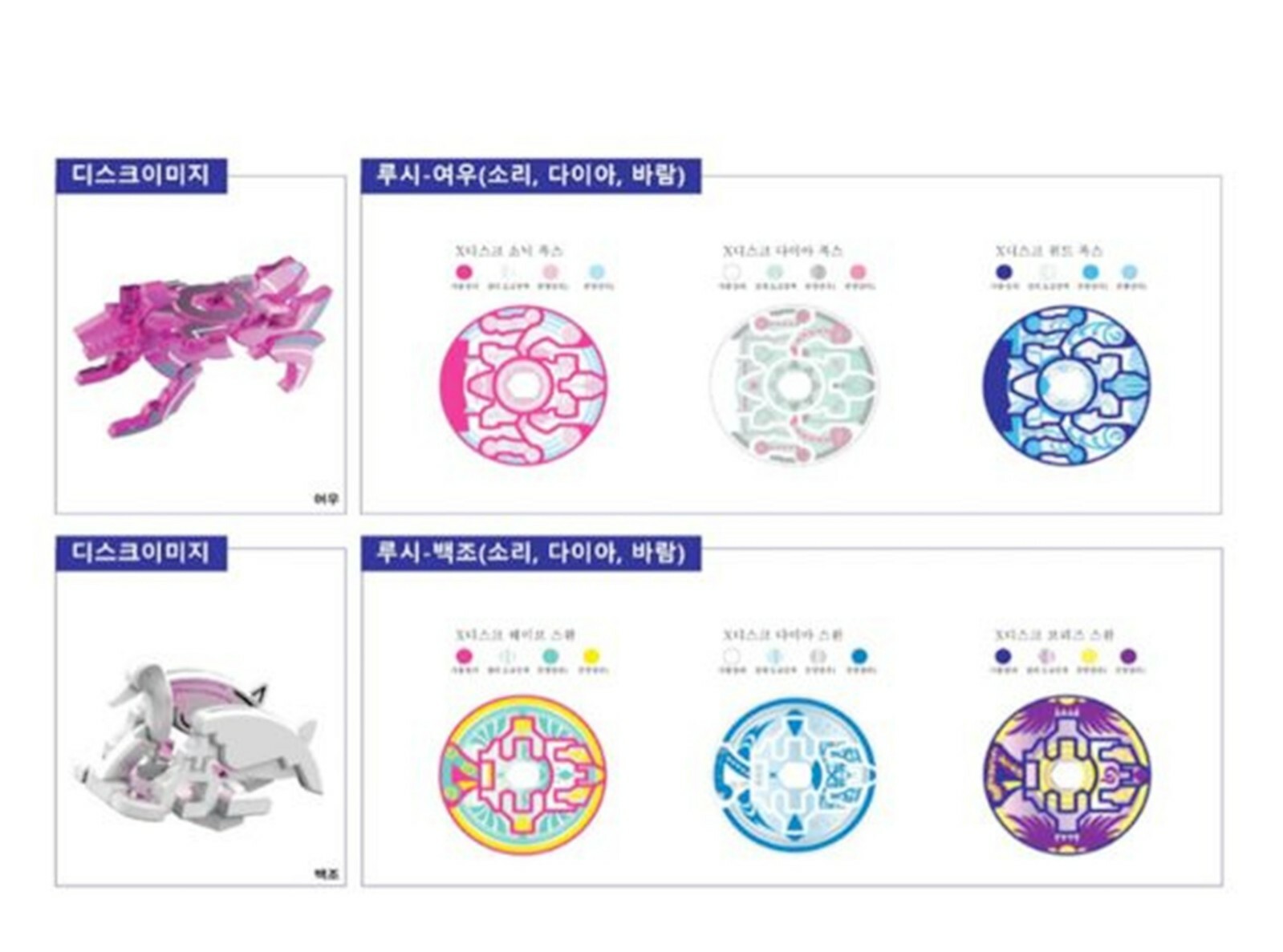 MINIFORCE MINI FORCE X "LUCY SELECTOR + Extra 6 Disks" Pink Disk Play ...