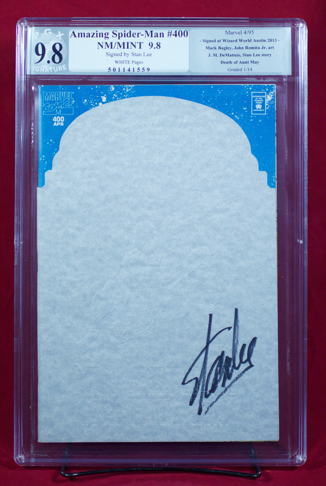 AMAZING SPIDER-MAN #400 PGX 9.8 NM/MT Near Mint Signed by STAN LEE! HTF ...