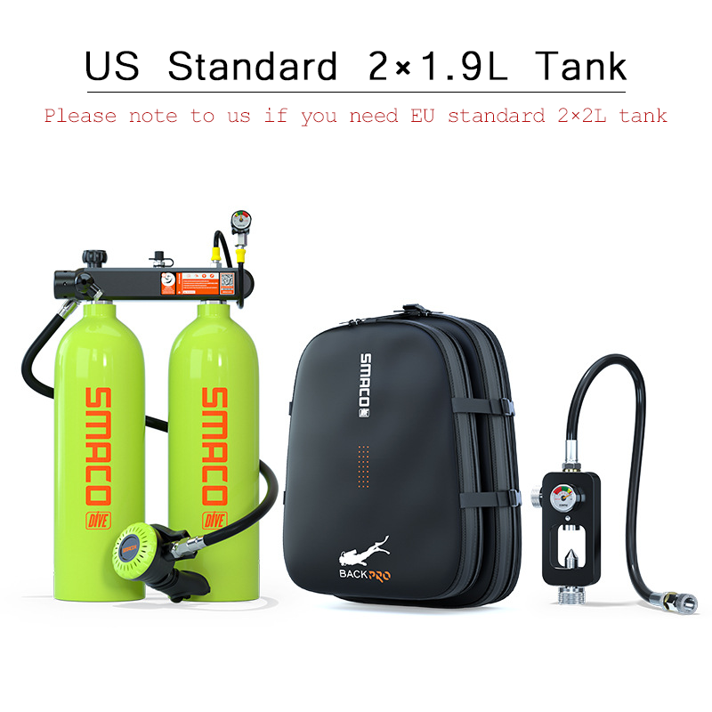 Double 2L Diving Scuba Tank BCD Filling Adapter Air Compressor Full ...