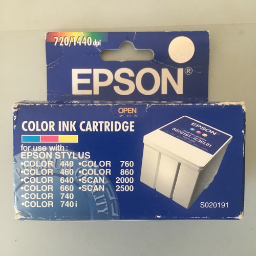 Genuine EPSON Colour Ink Cartridge S020191 Stylus Color Scan EXPIRED 01 ...