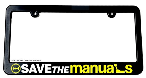 Save The Manuals Manual Transmission Stick Shift JDM V07Y License Plate ...