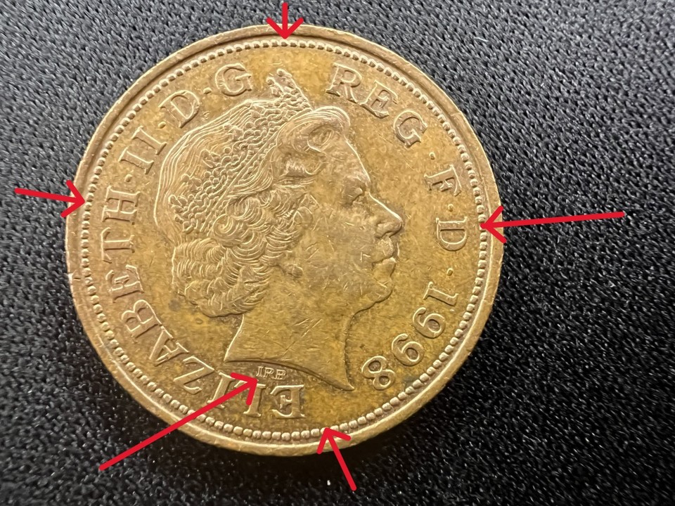 2 pence 1998 Elizabeth II. Ultra rare error "double minting" .Bronze | eBay