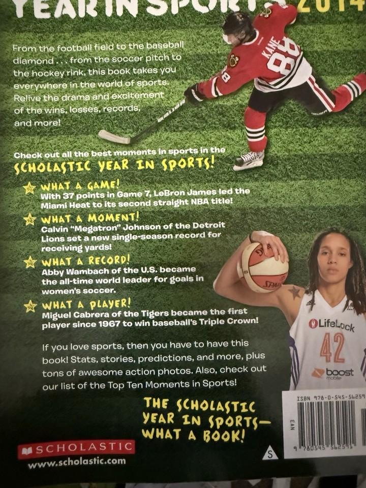 Scholastic Year in Sports 2014 book by James Buckley Jr. | eBay