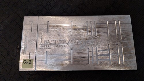FAST TRACKS TEMPLATE JIG TRACK LAYING FIXTURE - On2 Code 70 #8 Turnout ...