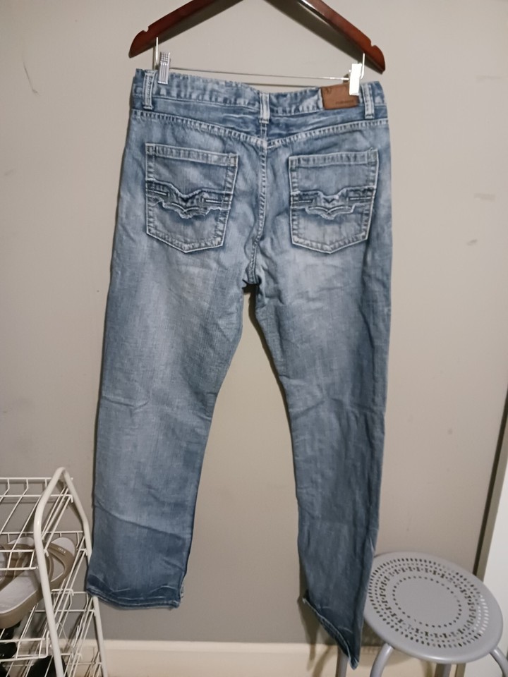 Flypaper Bootcut Leg Jeans Men's 34x30 Blue Medium Wash Denim 5-Pocket ...