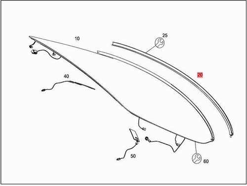 Genuine Mercedes W213 Sedan Elastomer-molded seal Rear window ...