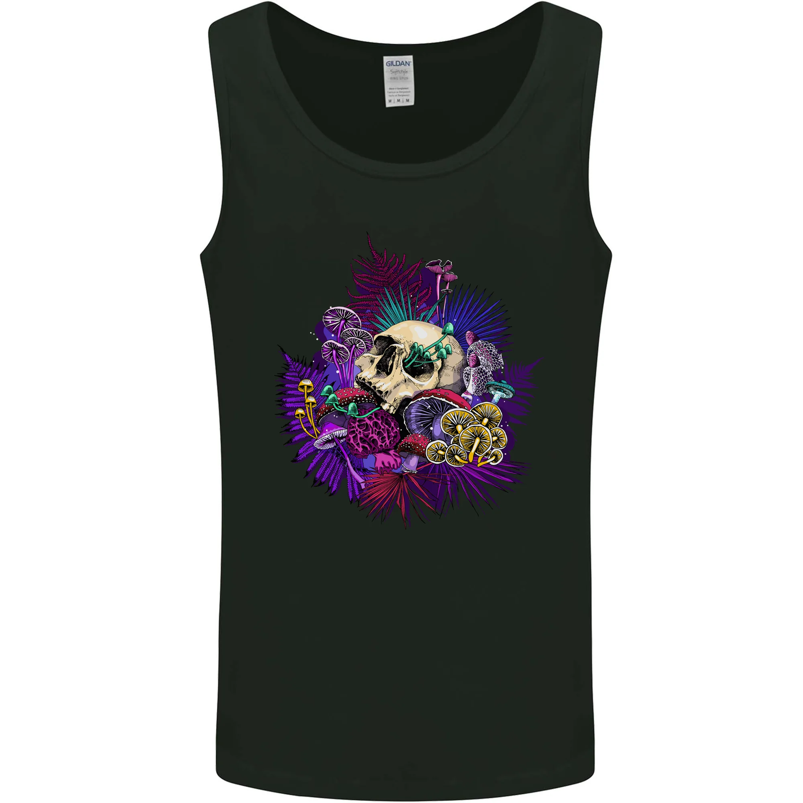 Magic Mushroom Skull LSD Hallucinogenic Mens Vest Tank Top | eBay UK