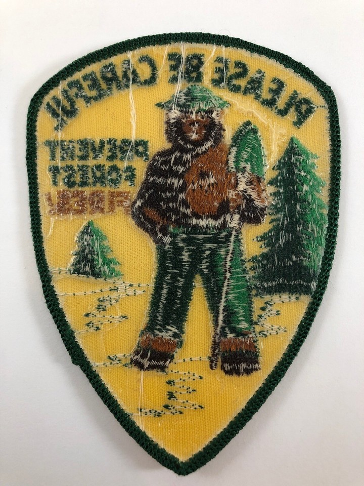 Smokey Bear US Forest Service Patch Be Careful Prevent Forest Fires ...