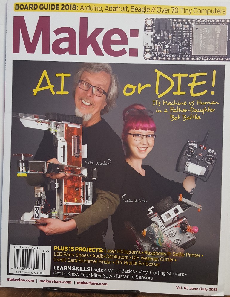 Make #63 June July 2018 AI or Die Mike Lisa Winter Bot Battle FREE ...