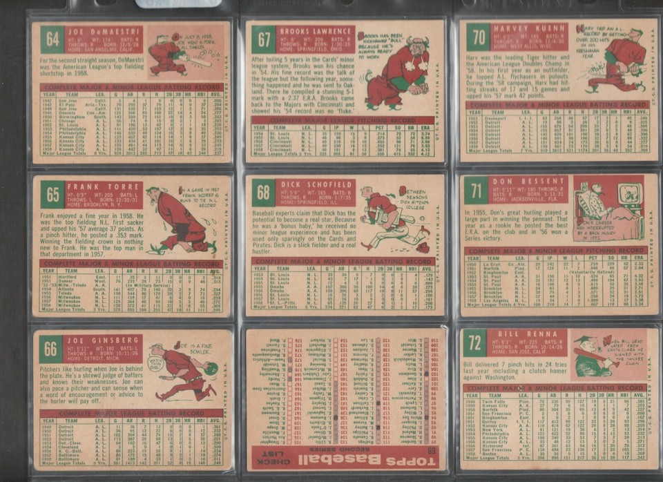 DON BESSENT #71 1959 TOPPS BASEBALL MID-GRADE/SET BUILDER****z | eBay