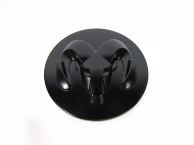 DODGE RAM 2500 3500 20"X 8" OR 17"X 8" WHEEL CENTER CAP BLACK RAMS HEAD ...
