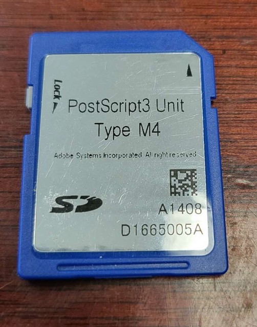 Ricoh Savin Lanier Postscript3 Unit Type M4 SD Card for sale online | eBay
