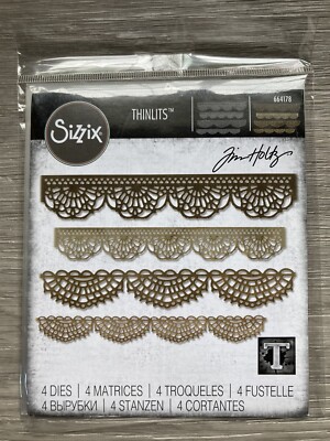 Tim Holtz Crochet Thinlits Dies 664178 - Sizzix - Lace Trims | eBay