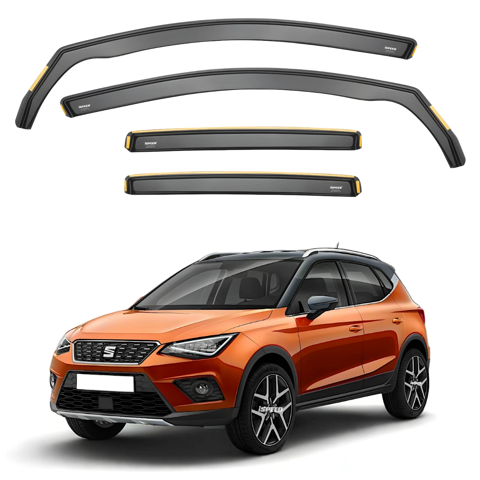 ISPEED Wind Deflectors for Seat Arona 2017-2024 4pc Set Visors Accessories