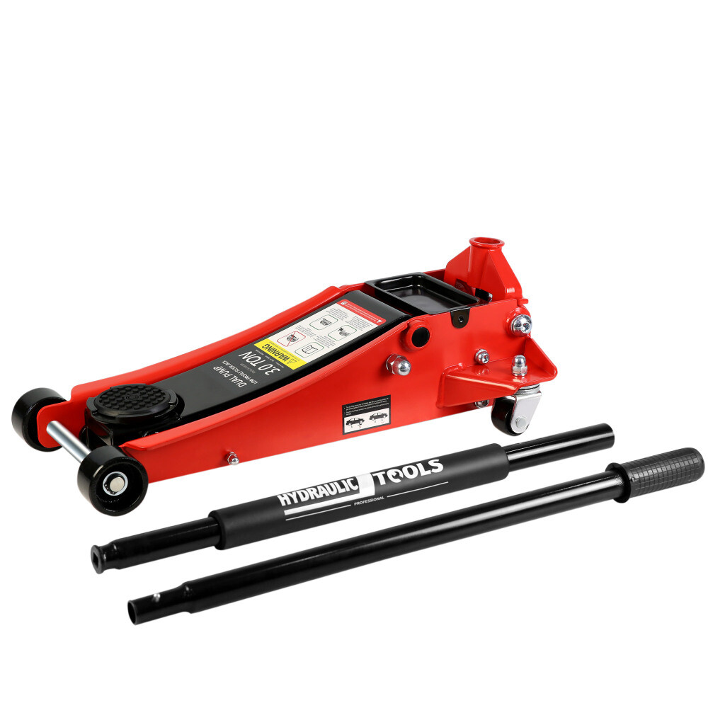 3t Low Profile Jack, Red and Black, Ultra Low Floor Jack with Dual ...