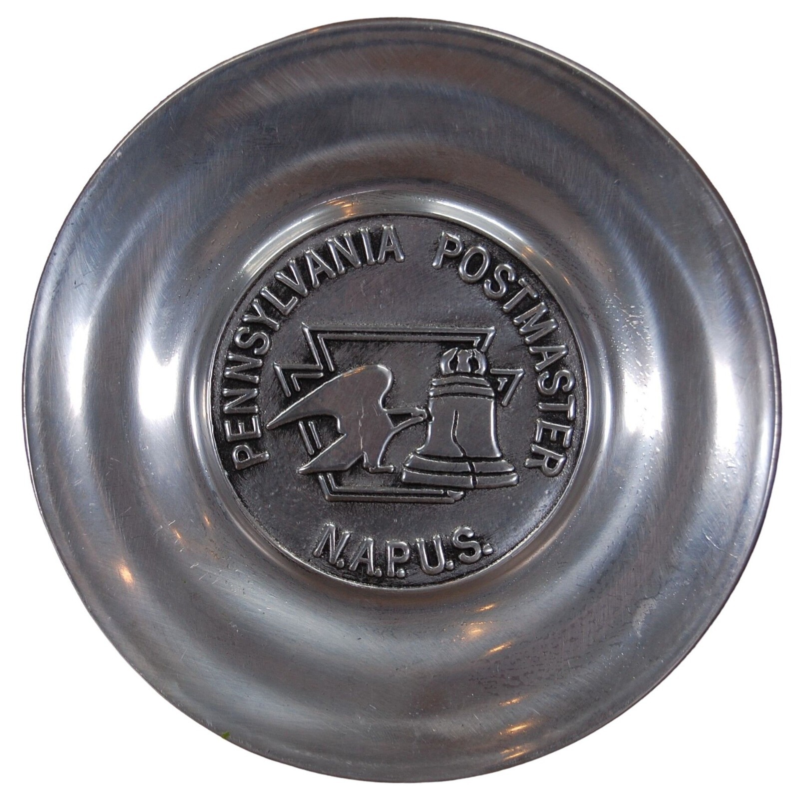 Vintage Pennsylvania Postmaster N.A.P.U.S. The Wilton Co Pewter Silver ...