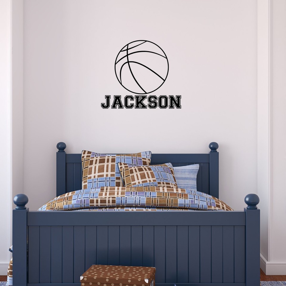 Basketball NBA Wall Decal & Personalized Name Vinyl Sticker Decor ...