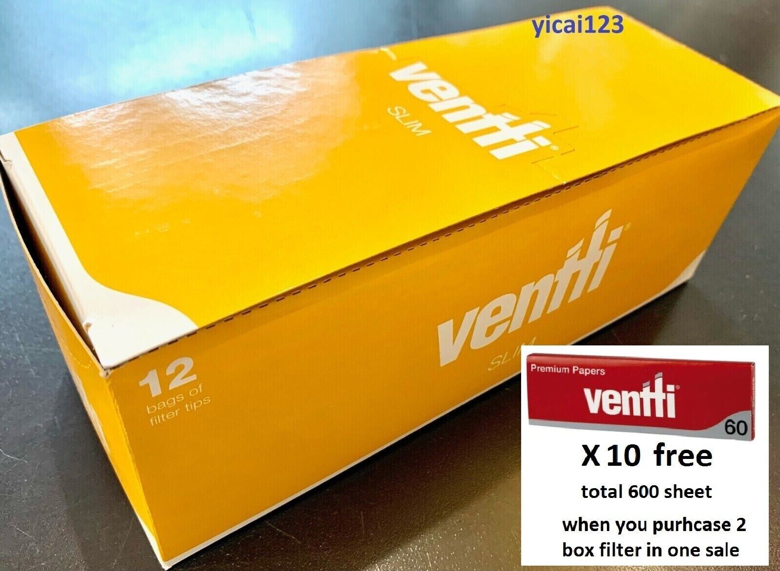 Ventti Yellow Slim Filter 140 Tips per pack x 12 bag total 1680 tips | eBay