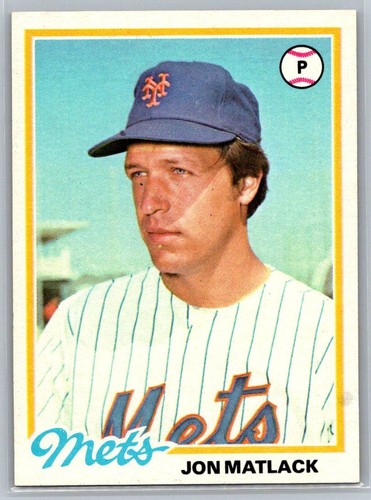 Jon Matlack 1978 Topps Baseball #25 New York Mets | eBay