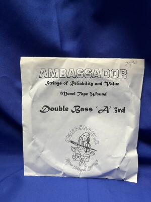 Ambassador Double Bass 'A' 3rd String Monel Tape Wound Individual ...