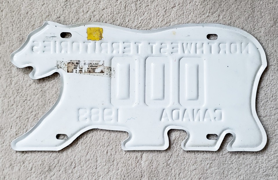 1983 Northwest Territories Canada Sample License Plate ++ Ex. NT | eBay