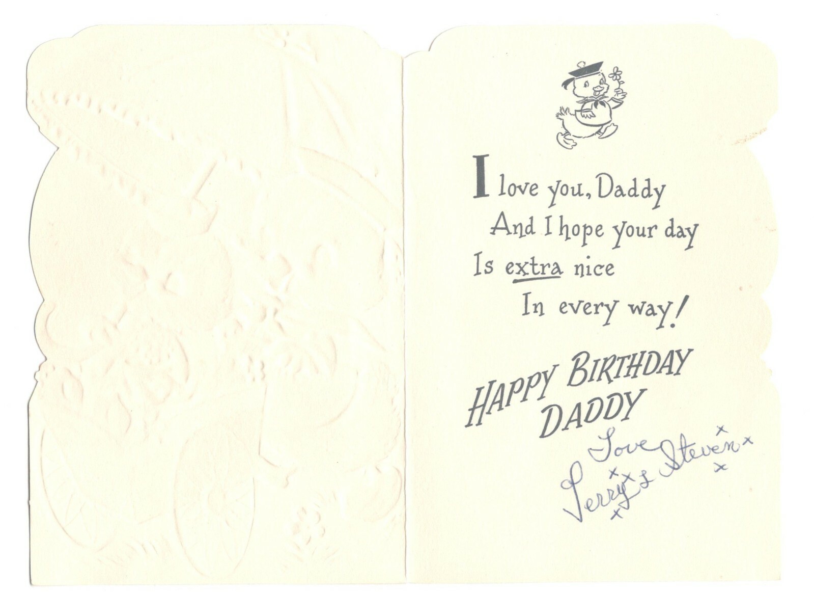 Vintage Colonial Birthday Greeting Card FATHER & SON DUCK 1960's GC22 ...