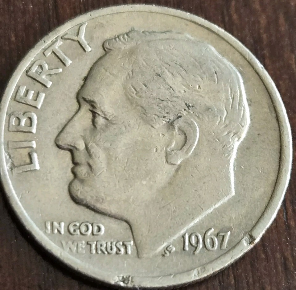 1967 ROOSVELT DIME, No Mint Mark, DDO DDR | eBay