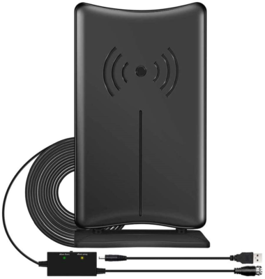 TV Aerial, Indoor Outdoor TV Ariel 400KM Freeview Digital HDTV Arial 4K ...