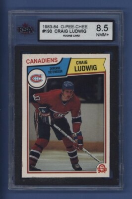1983-84 OPC #190 CRAIG LUDWIG (rc) KSA 8.5 NMM+ Montreal Canadiens ...