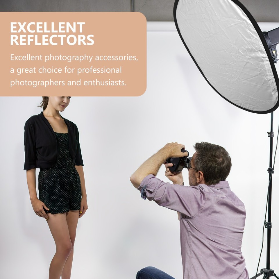 Collapsible Oval Reflector Photo Reflectors Adjustable Photography ...