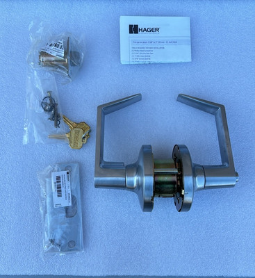 NEW IN BOX HAGER 3473 2-3/4" LEVER LOCK SET DOOR LATCH | eBay