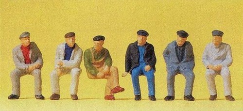 Preiser 14084 HO Scale Working People -- Seated Workers pkg(6) | eBay