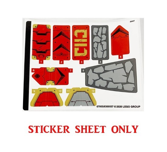 LEGO 71720 - Ninjago - Fire Stone Mech - STICKER SHEET | eBay