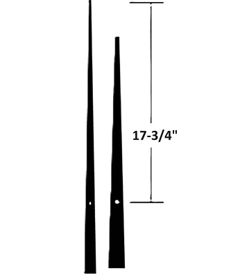 High Torque Quartz Clock Hands 17-3/4" Large Black Tapered Hands #3H ...