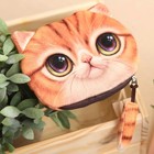 Women Cute 3d Print Cat Girls Tail Plush Coin Purse Bag Cotton Wallet ...